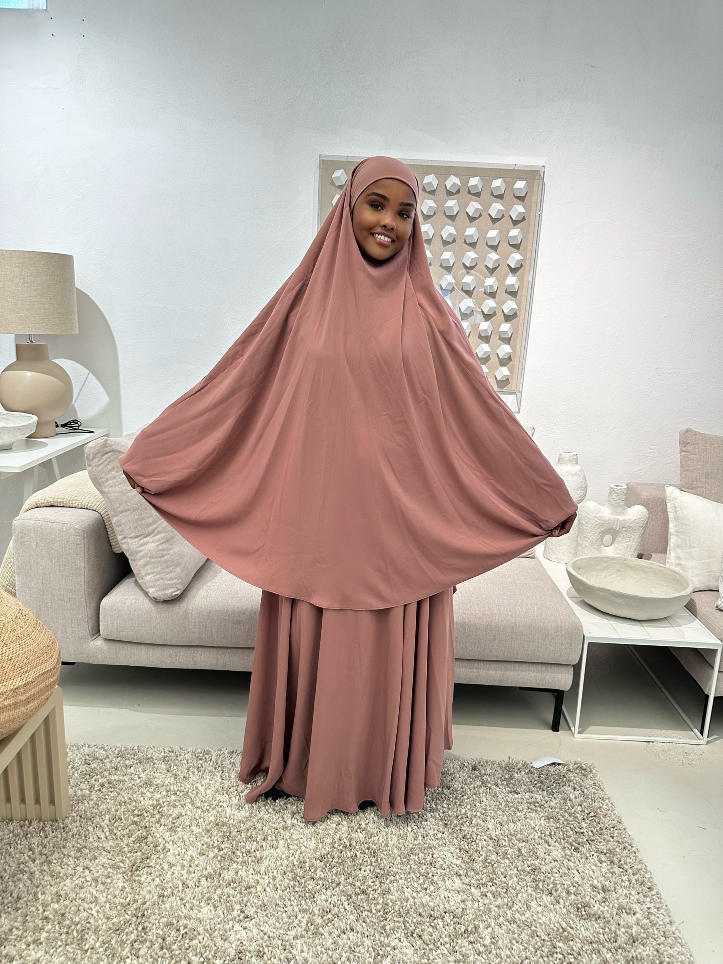 Khimaar set pink – By LaQueen - Scarves & More!
